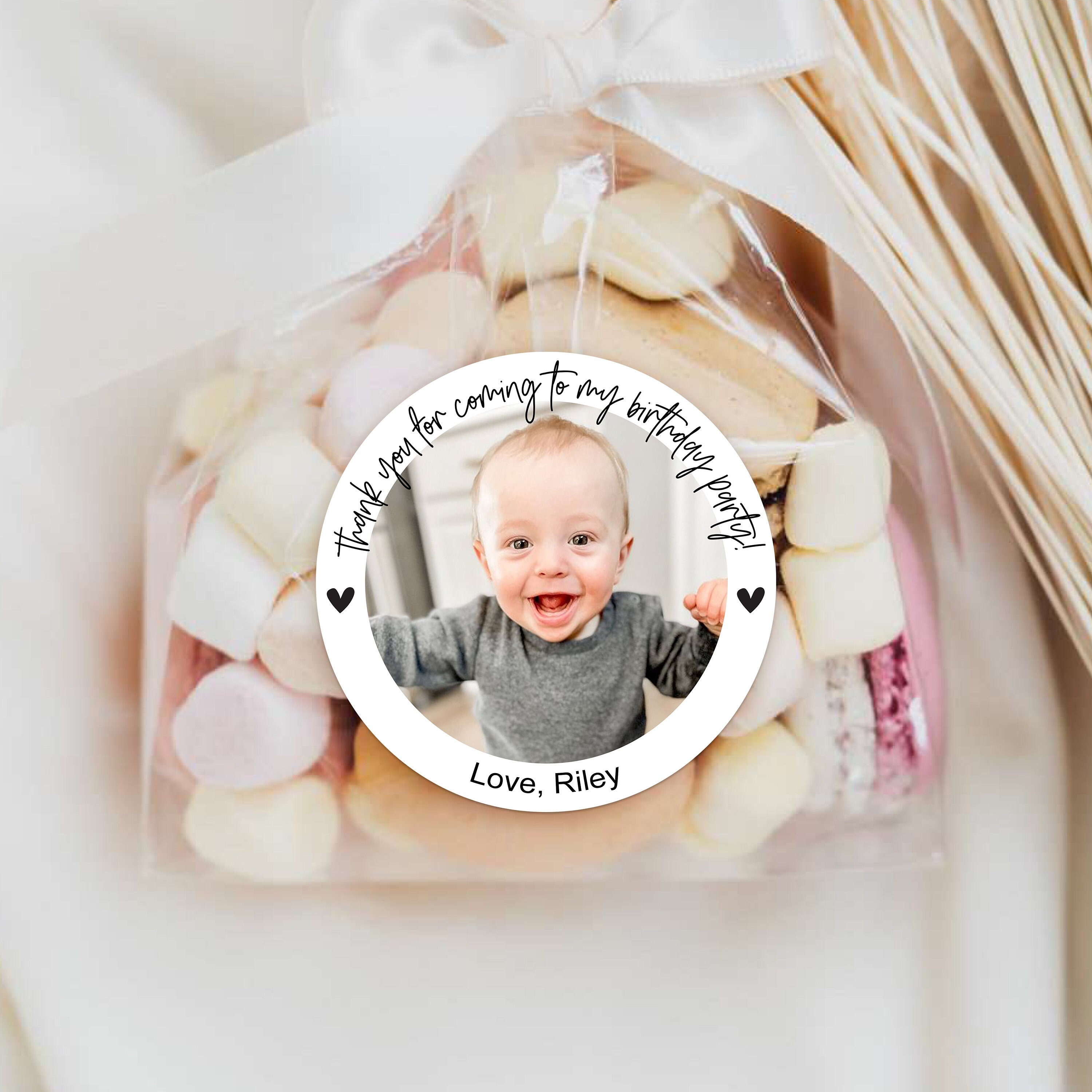 Birthday Photo Stickers/custom Birthday Labels/photo Birthday Stickers ...