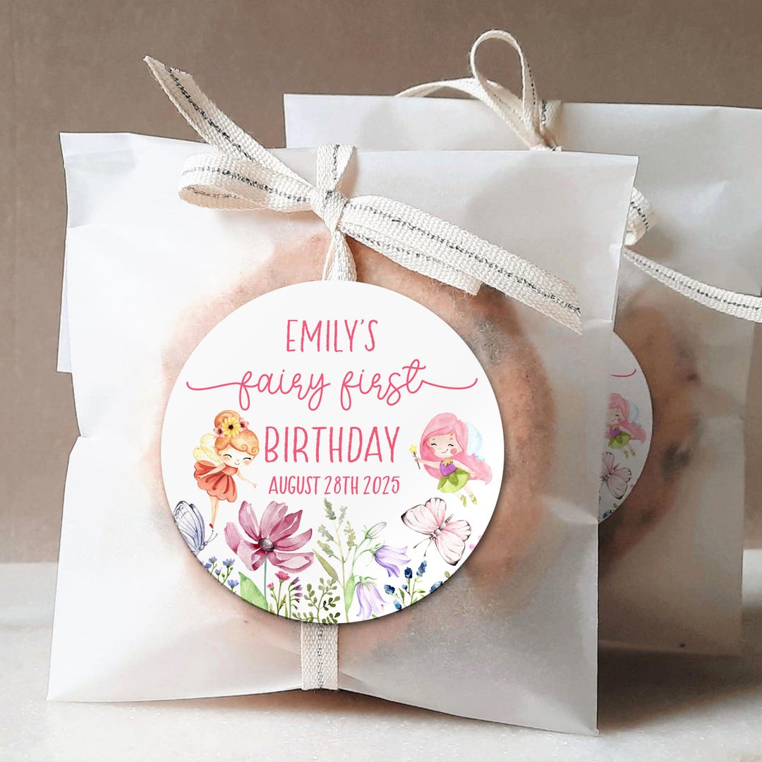 Fairy Birthday Party Favor Labels/magical Fairy Stickers/fairy Princess ...