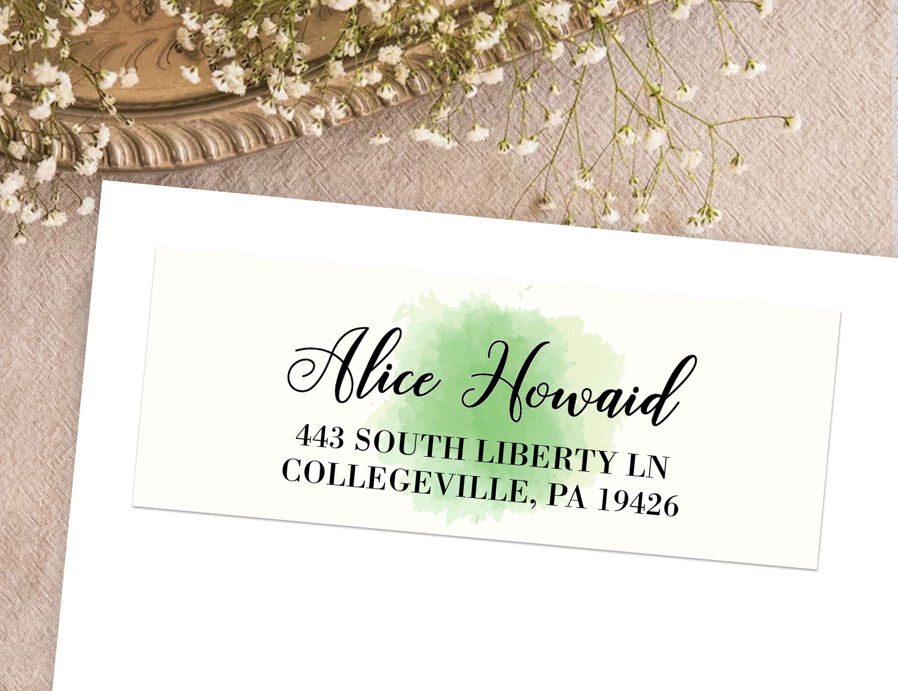 Watercolor Address Labels Personalized Watercolor Return Address Labels ...