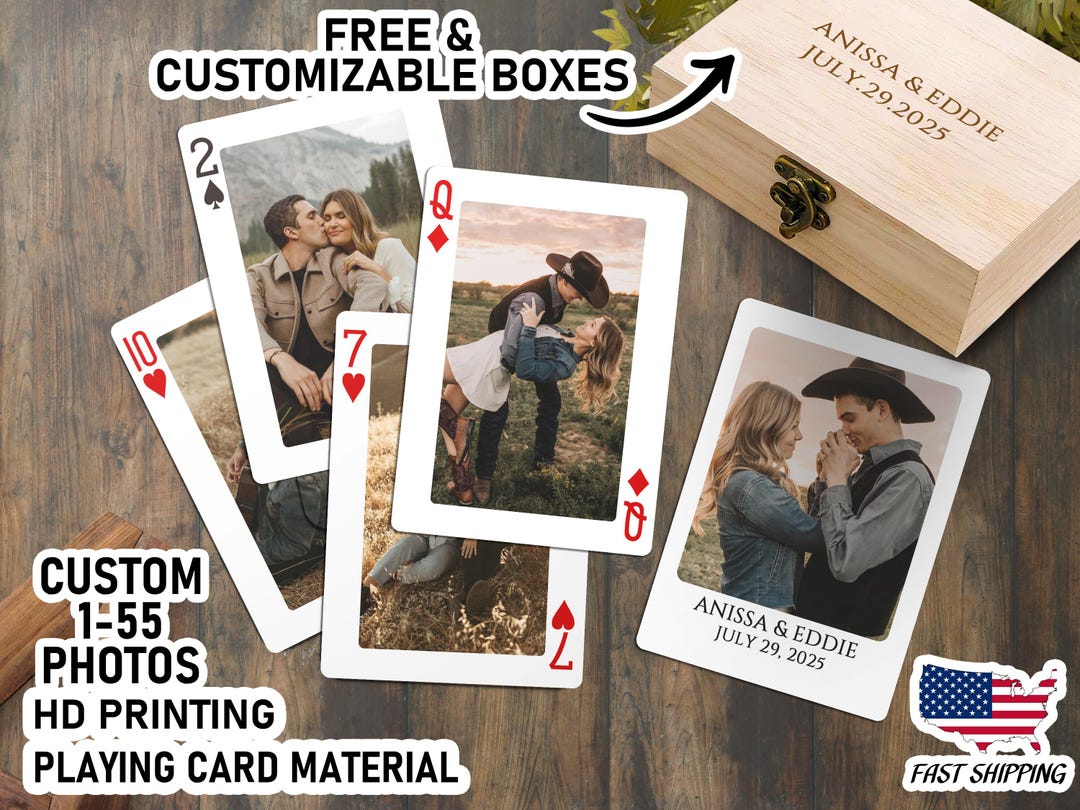 Custom Photo Poker Cards/custom Wedding Playing Cards/personalized ...