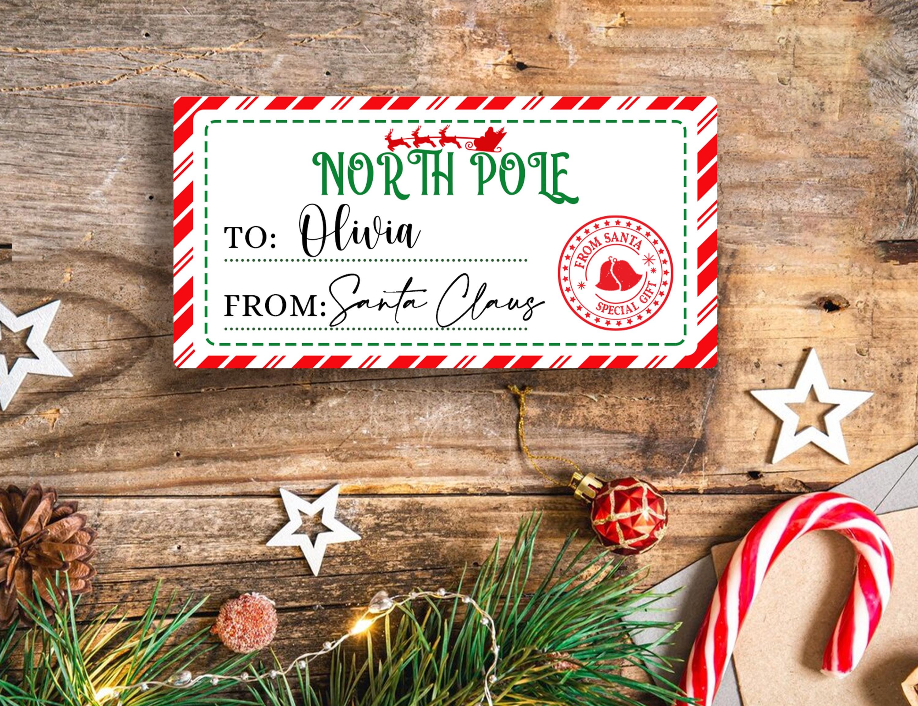 From Santa Stickers/from Santa Christmas Gift Label/personalized ...