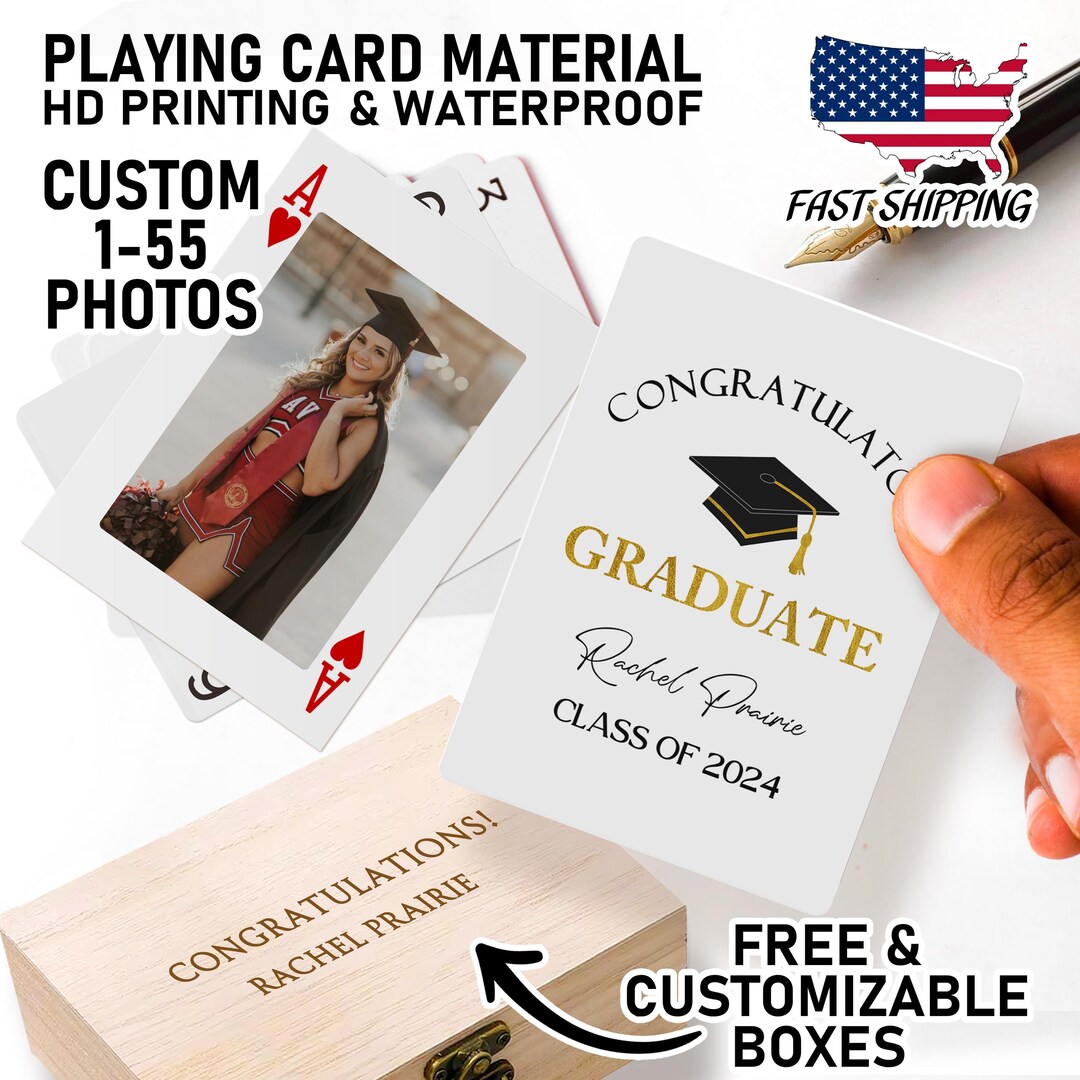 Class of 2024 Graduation Personalized Playing Cards/graduation Playing ...