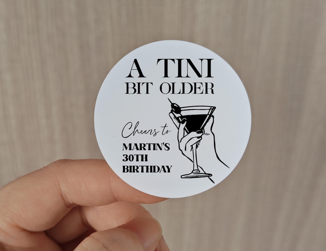 Espresso Martini Stickers/a Tini Bit Older Birthday/martini Labels ...
