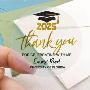 2025 Graduation Thank You Favor Labels/graduation Decorations 2025 ...