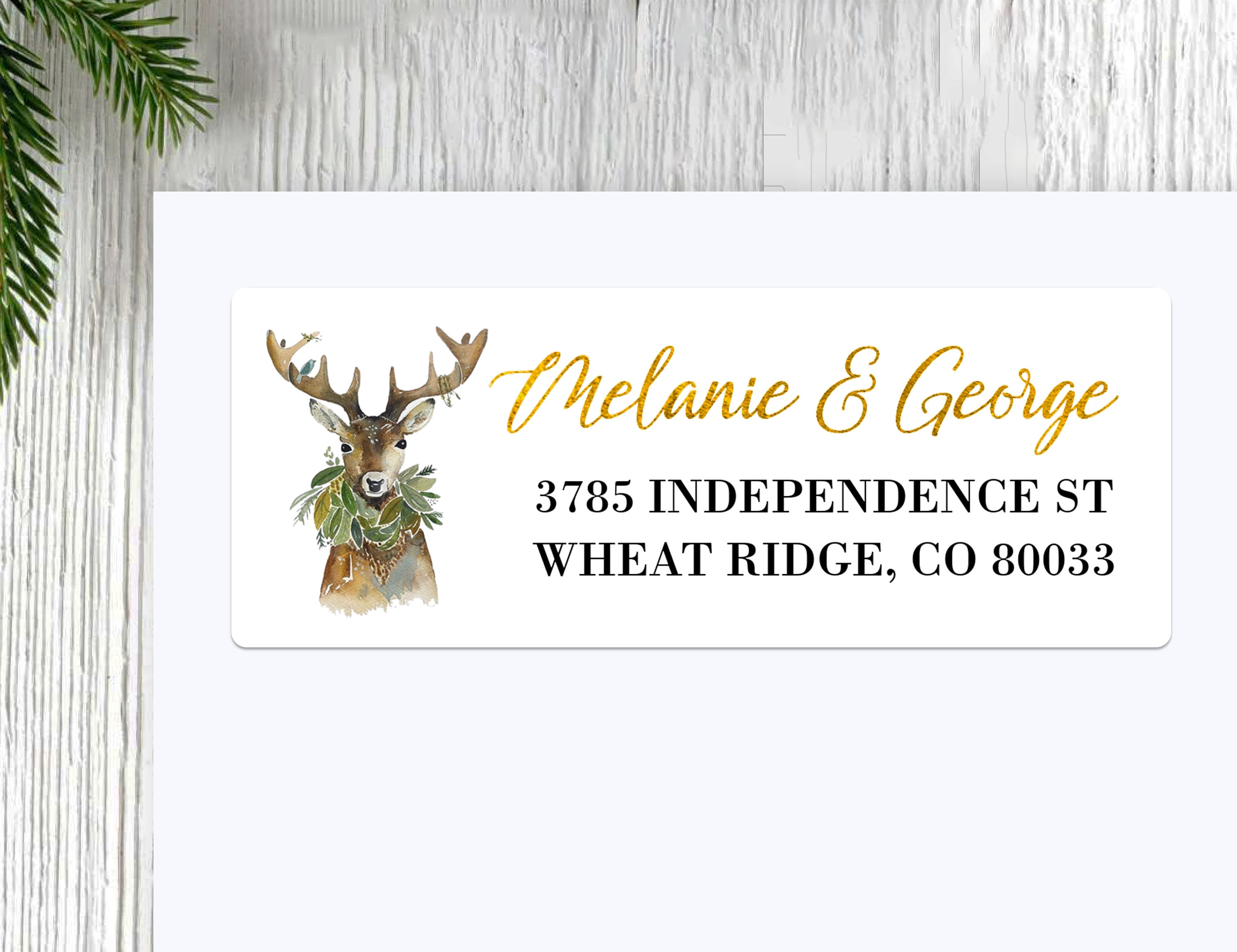 Christmas Address Stickers/holiday Address Labels/mailing Address ...
