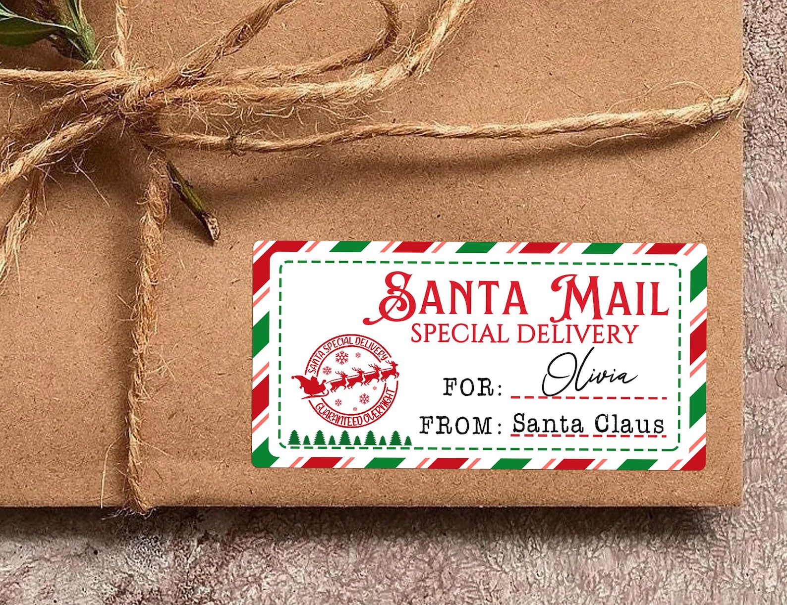 Personalized Santa Claus Gift Tag Stickers/gift Tag Labels From Santa ...