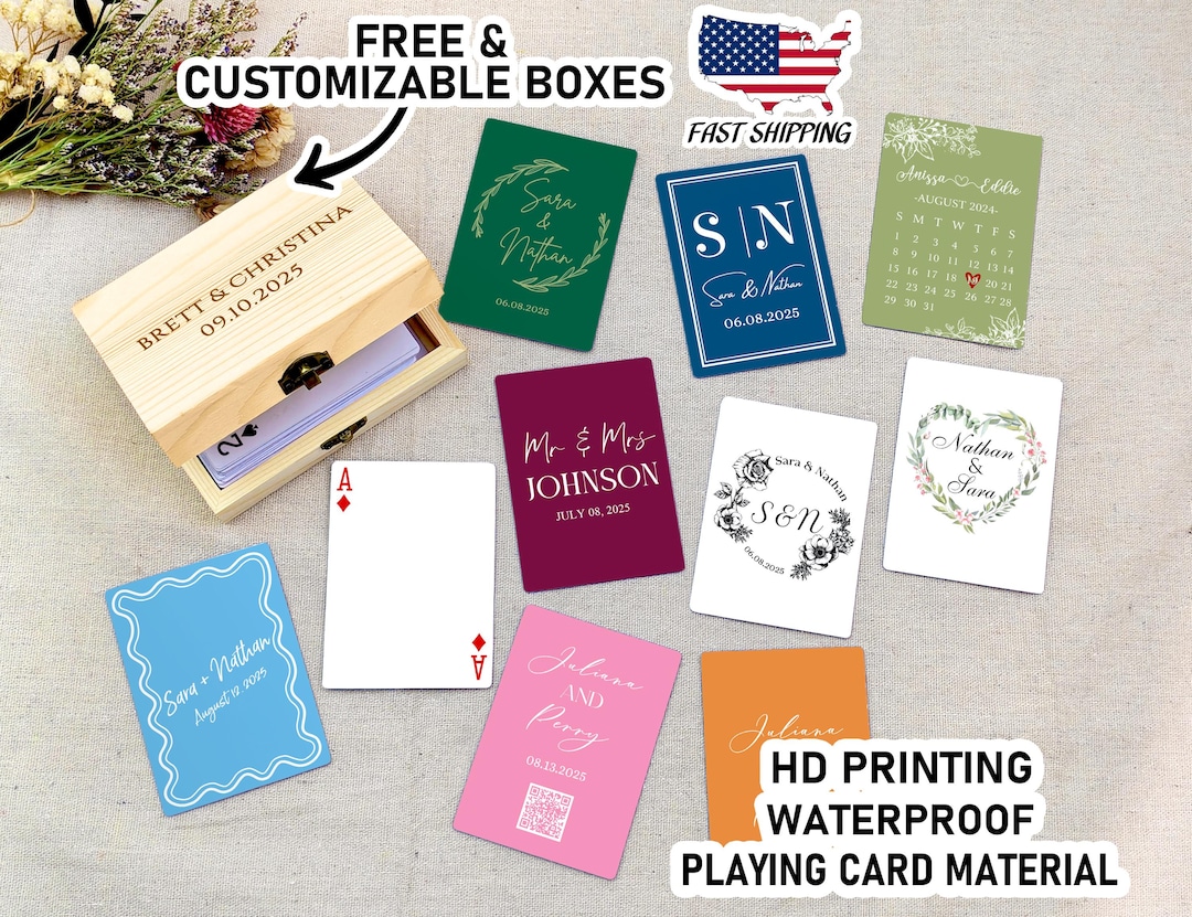 52 Card Deck Personalized With Your Photo or Design/add Text Poker ...