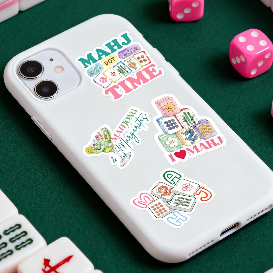 Mahjong Social Club Mahjong Gift Stickers, Mahjong Lovers Phone ...