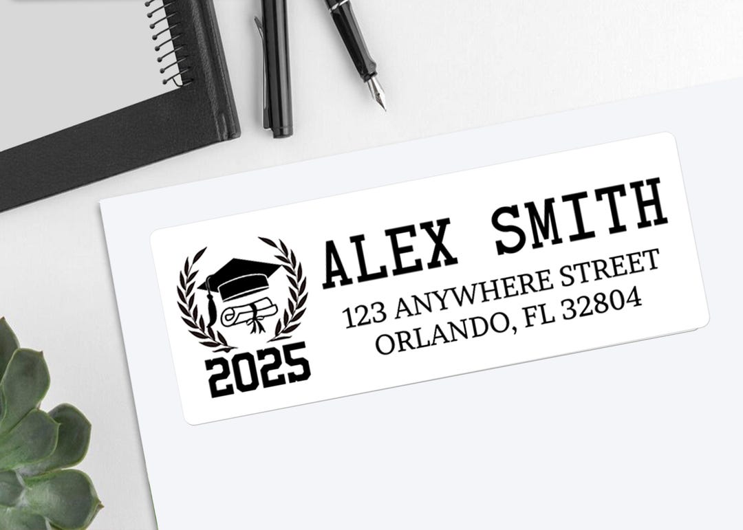 Graduation Address Labels/graduate Announcement Return Address Labels ...