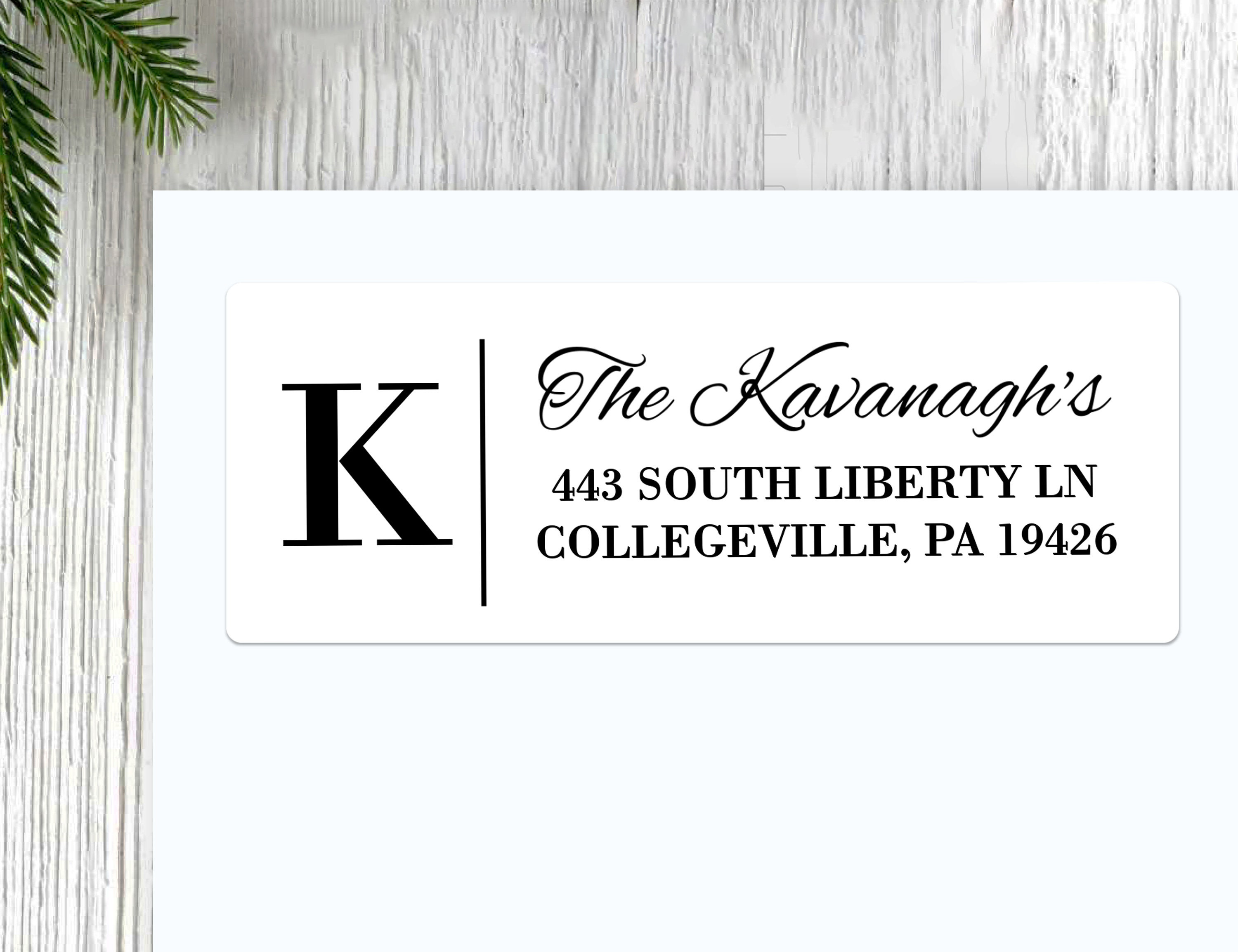 Return Address Labels With Monogram/custom Address Labels/monogram ...