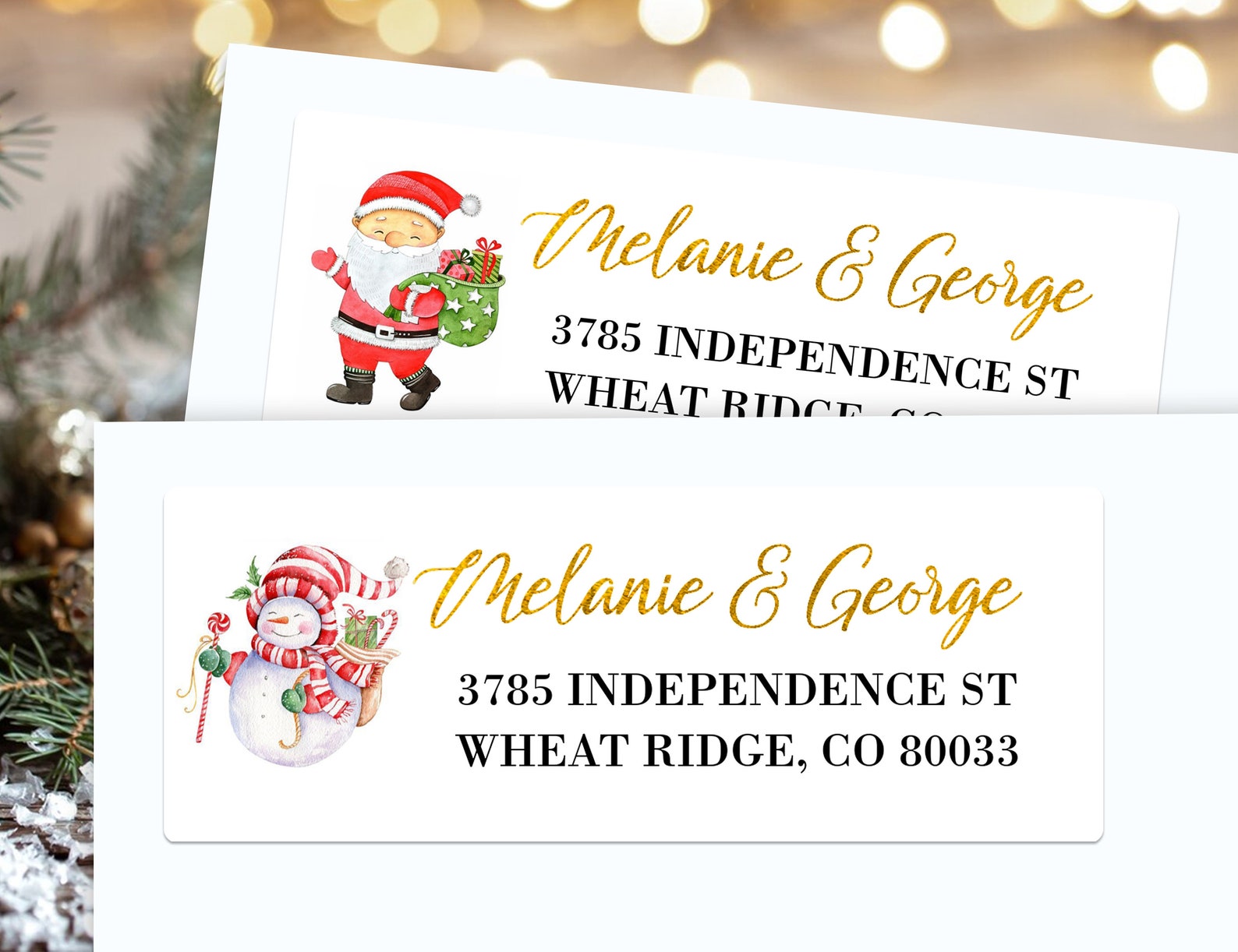 Christmas Address Stickers/holiday Address Labels/mailing Address ...