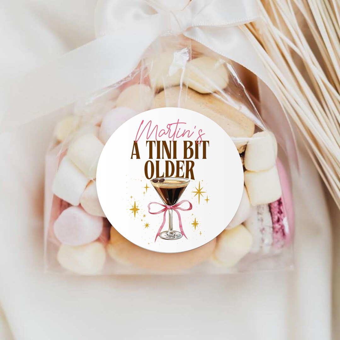 Espresso Martini Cocktail Sticker/a Tini Bit Older Stickers/thank You ...