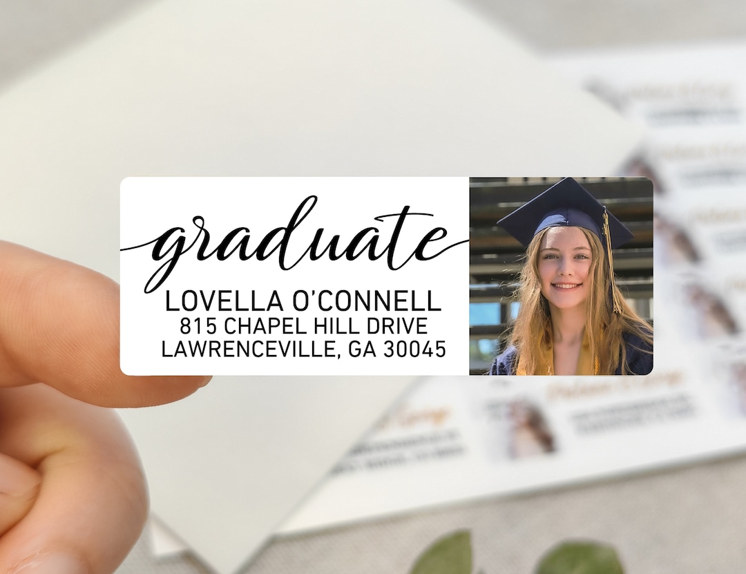 Graduation Photo Address Labels/graduation Address Labels/graduation ...