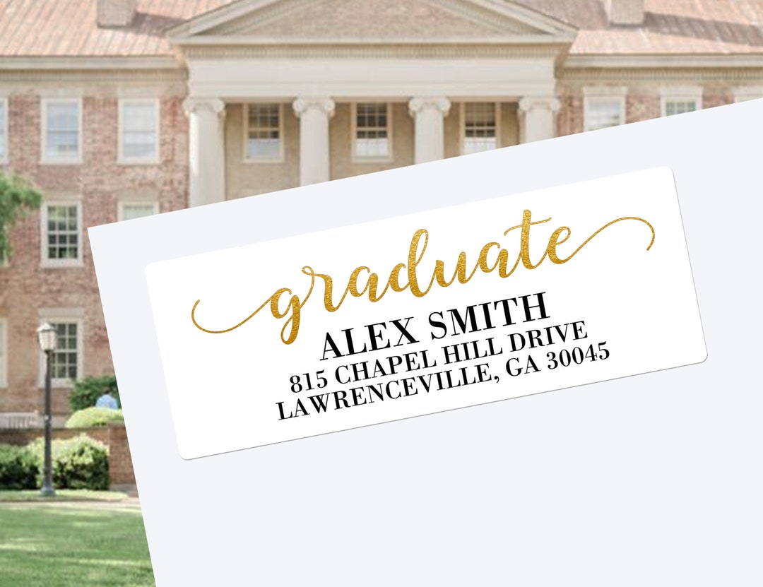 Graduation Address Labels/graduation Address Labels 2024/clear Address ...