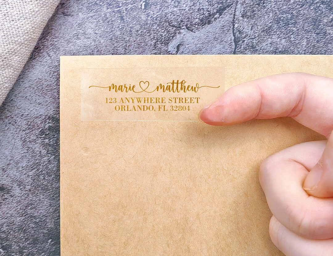 Wedding Gold Address Labels, Wedding Address Return Label, Custom ...