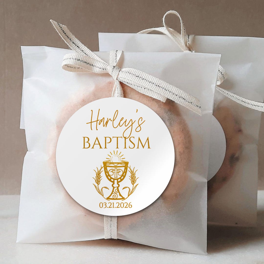 Personalized Baptism Sticker/bautizo Sticker for Decoration and Favors ...