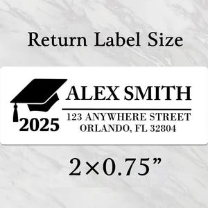 Clear Address Labels for Graduation Return Address Labels Grad Address ...