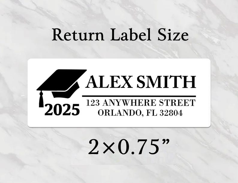 Clear Address Labels for Graduation Return Address Labels Grad Address ...