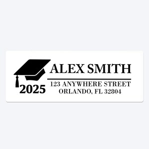 Clear Address Labels for Graduation Return Address Labels Grad Address ...