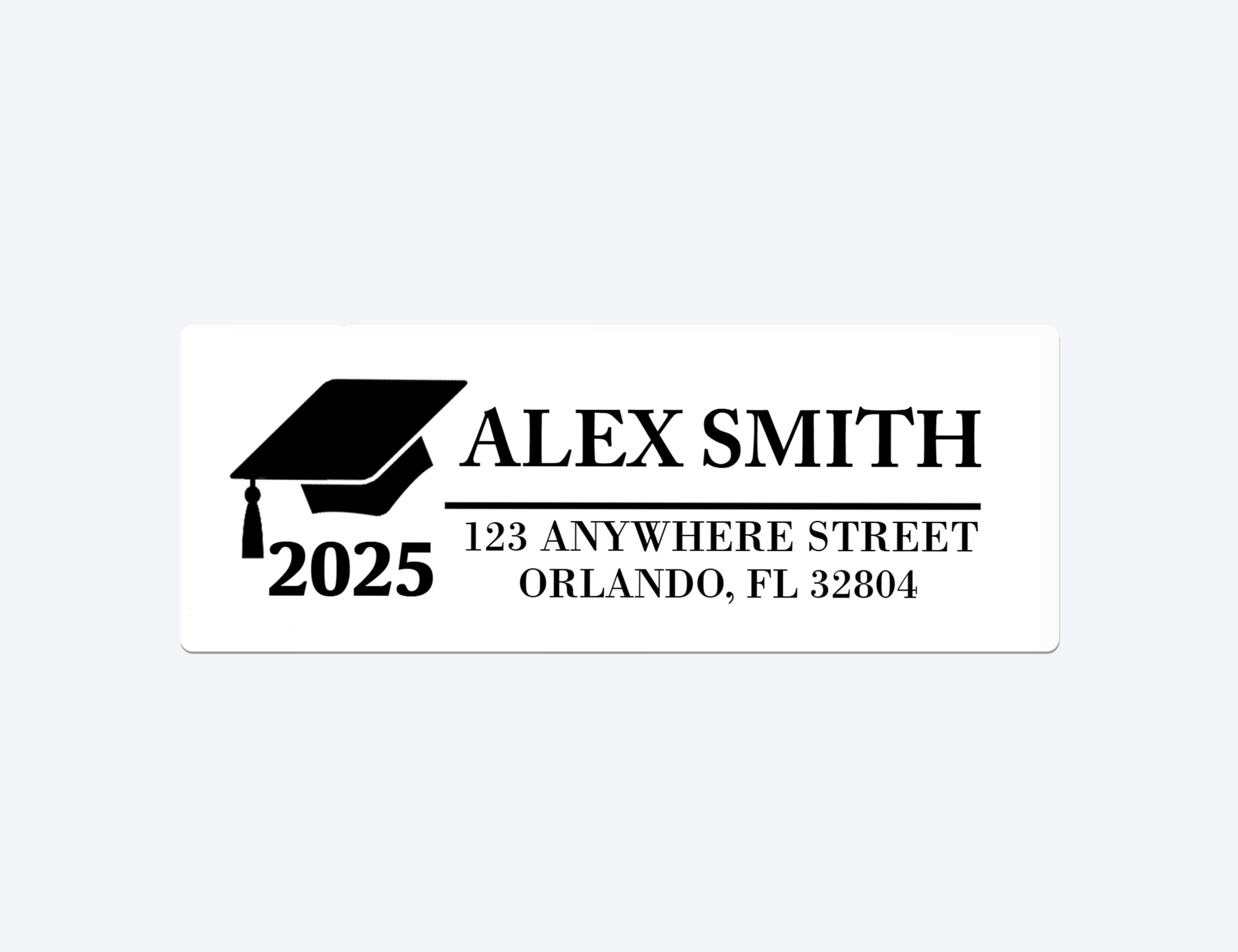 Clear Address Labels for Graduation Return Address Labels Grad Address ...