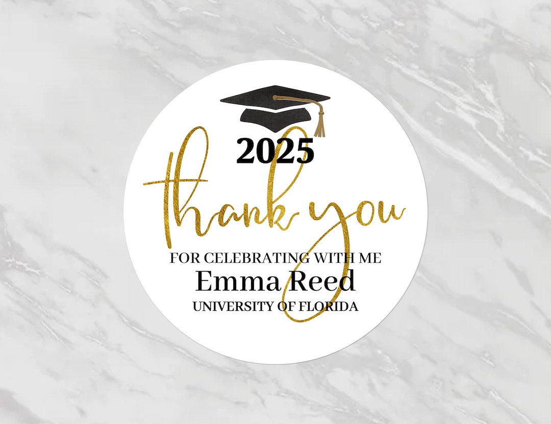 2025 Graduation Thank You Favor Labels/graduation Decorations 2025 ...