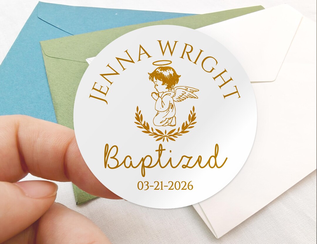 Personalized Baptism Sticker/baptism Gift Tag Labels/boys Baptism Favor ...
