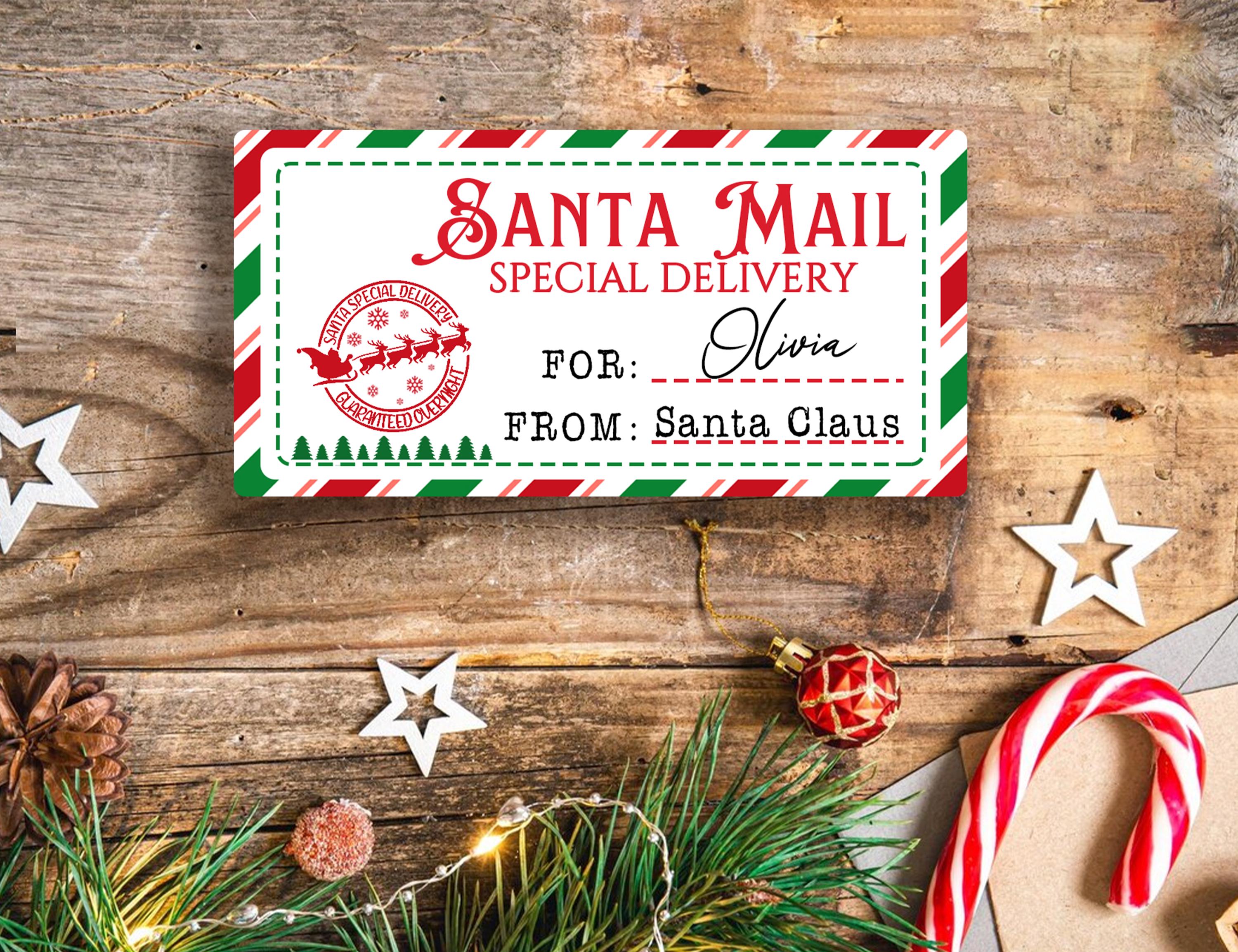 Personalized Santa Claus Gift Tag Stickers/gift Tag Labels From Santa ...