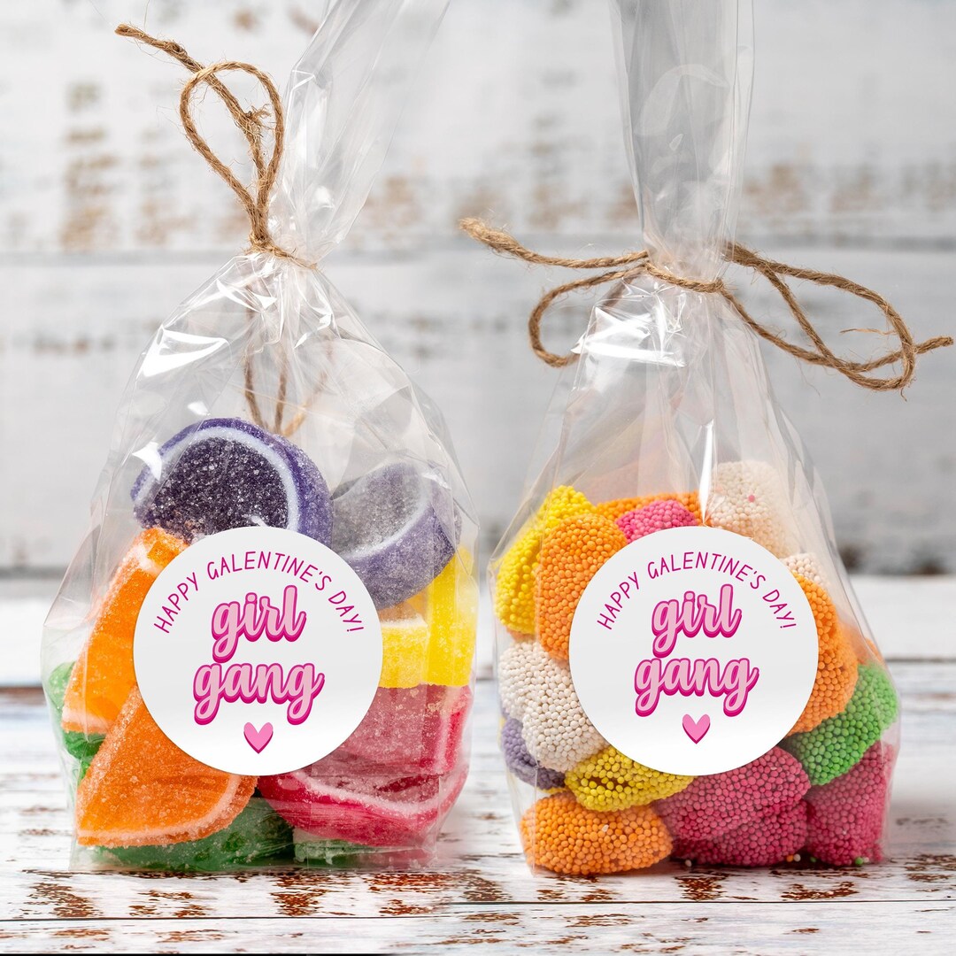 Customizable Valentine's Day Stickers/valentine's Day Treat Bag Labels ...