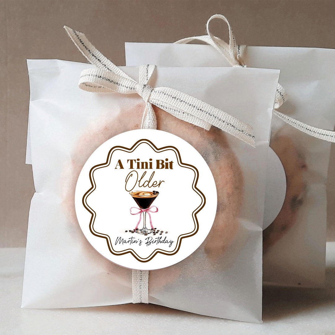 Espresso Martini Stickers/a Tini Bit Older Thank You Stickers/espresso ...