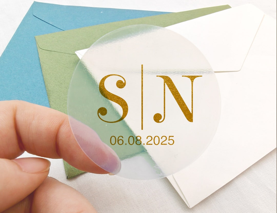 Personalized Monogram Wedding Stickers/custom Stickers/custom Labels ...