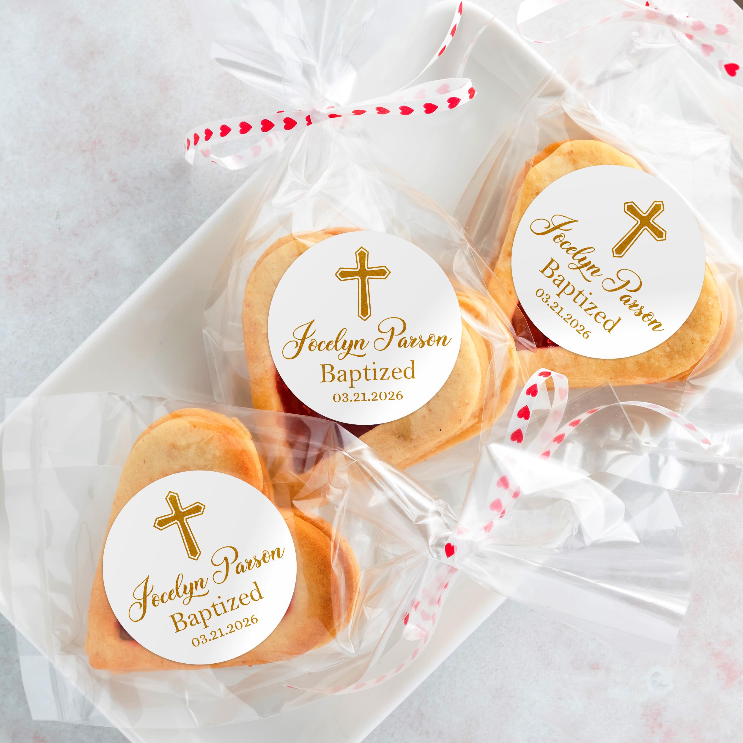 Custom Baptism Labels/personalized Christening Favors Sticker/thank You ...