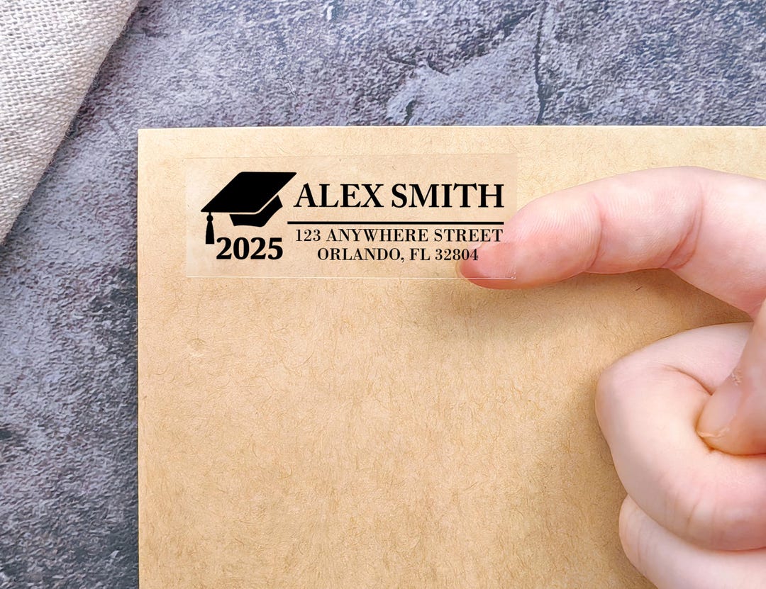 Clear Address Labels for Graduation Return Address Labels Grad Address ...