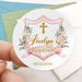 Personalized Baptism Stickers for Favors/baby Girl Dedication Stickers ...