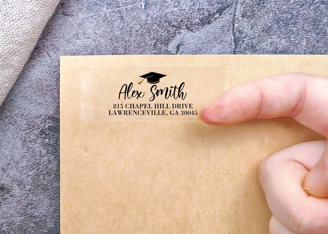 Graduation Address Label/graduation Mailing Sticker/clear Address Label ...