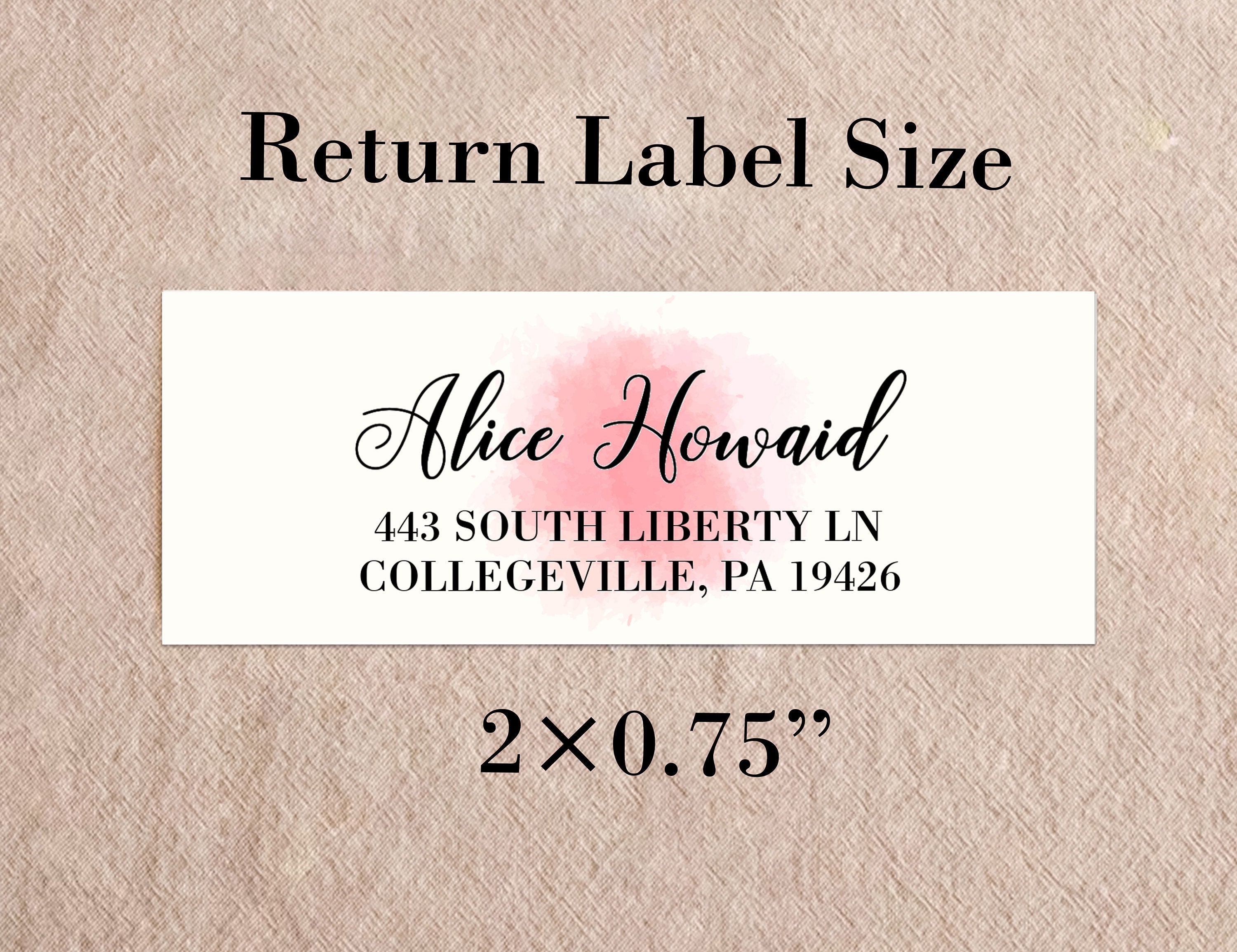 Watercolor Address Labels Personalized Watercolor Return Address Labels ...
