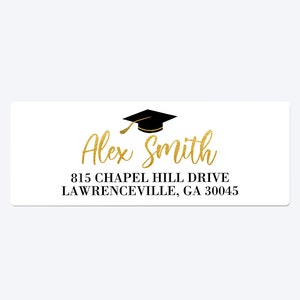 Graduation Mailing Label/graduation Address Labels/clear Address Label ...