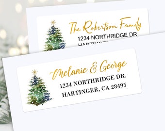 Christmas Return Address Labels. Personalized Return Address Labels ...