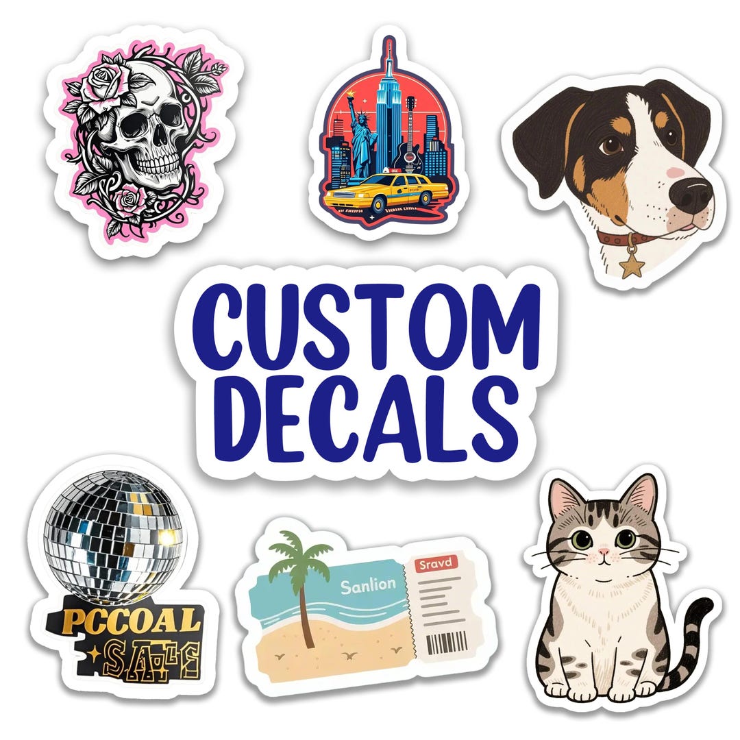 Custom Vinyl Stickers/die Cut Stickers/design Your Own Vinyl Sticker ...
