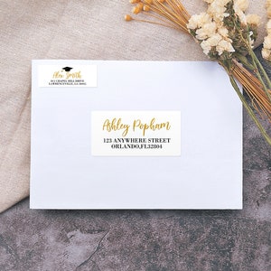 Graduation Address Label/graduation Mailing Sticker/clear Address Label ...