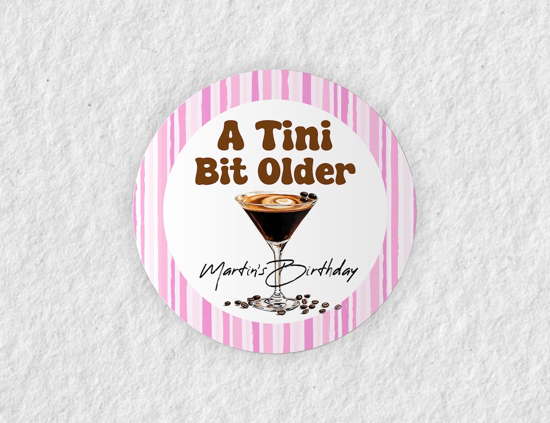 Espresso Martini Stickers/dirty Thirty Stickers/martini Party Decor ...