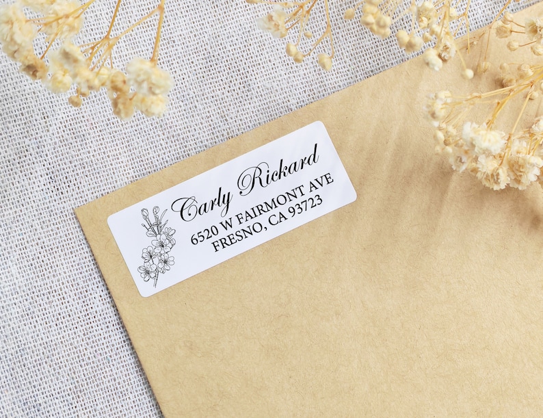 Floral Return Address Labels/american State Flowers Printed Mailing ...