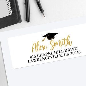 Graduation Address Label/graduation Mailing Sticker/clear Address Label ...