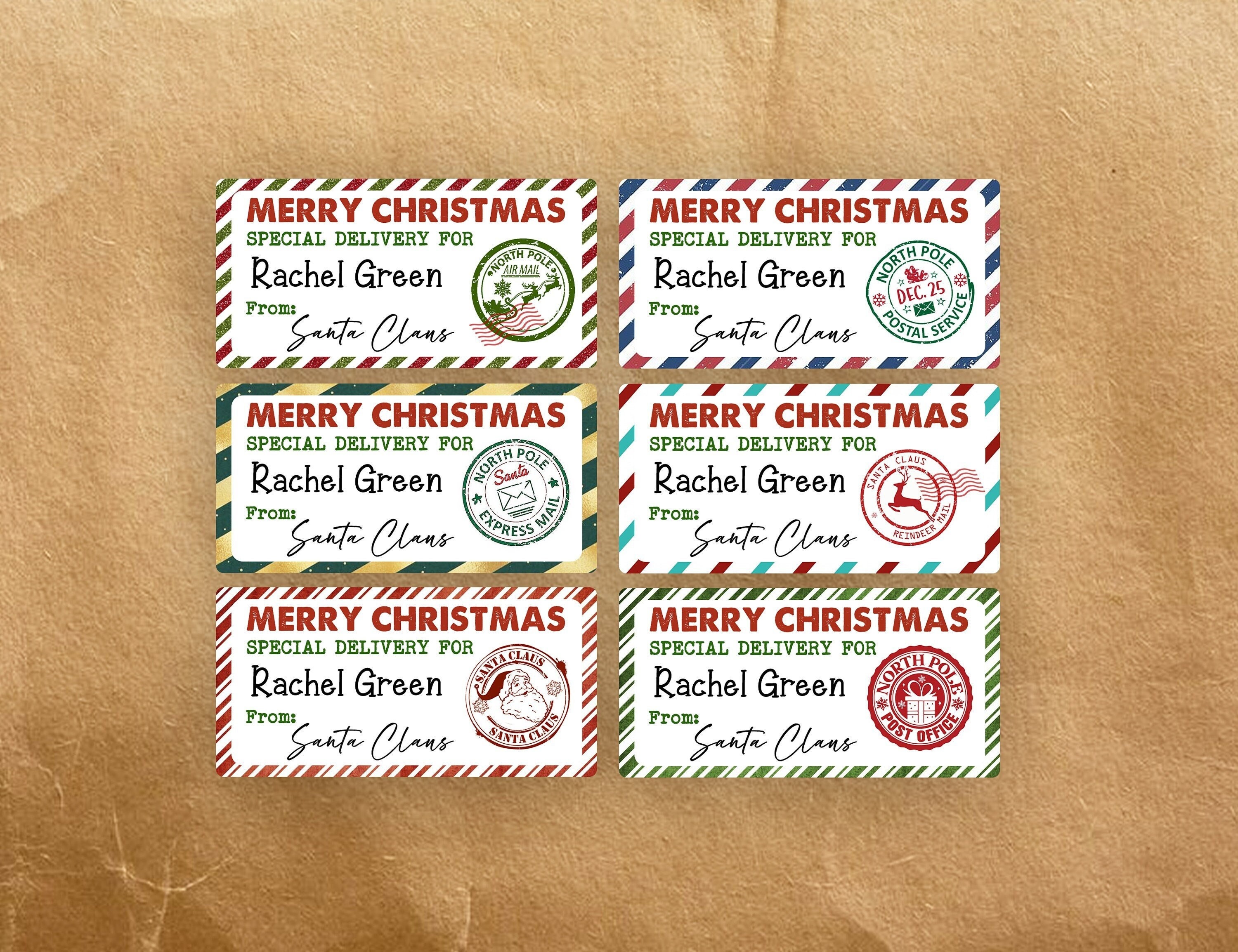 From Santa Tags Sticker/christmas Gift Tag Stickers/christmas Gift ...