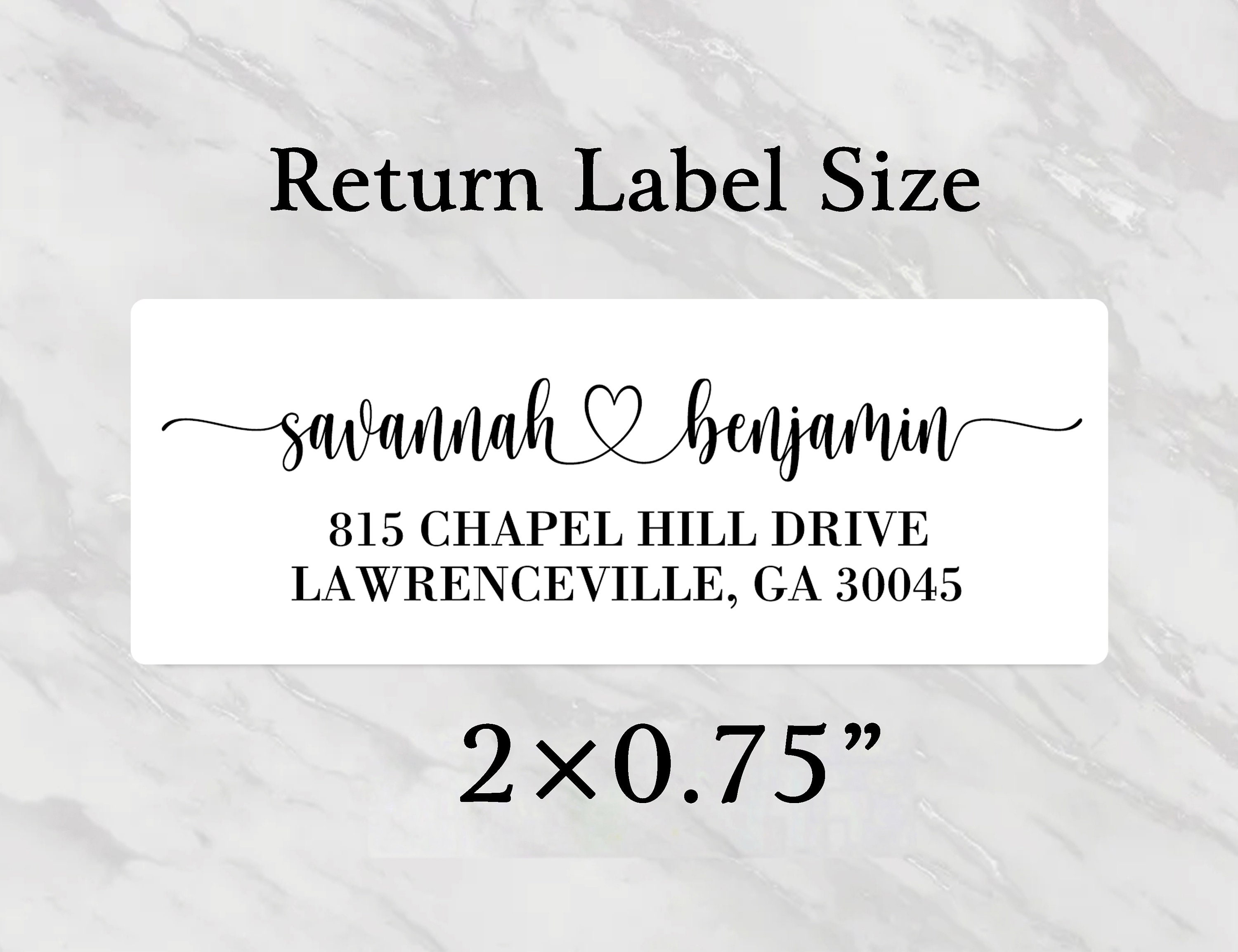 120 Personalized Return Address Labels/clear Wedding Address Labels ...