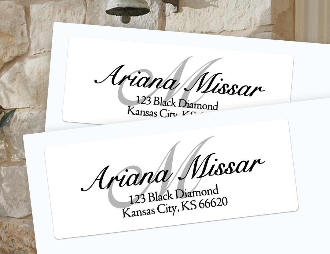 Personalized Monogram Address Labels/initial Return Address Labels ...