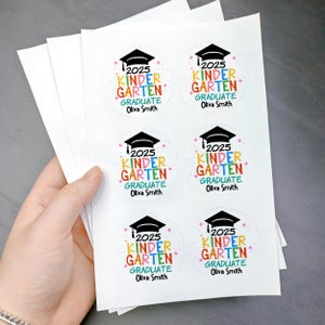 Kindergarten Graduation Party Favor Stickers/preschool Graduation Gift ...