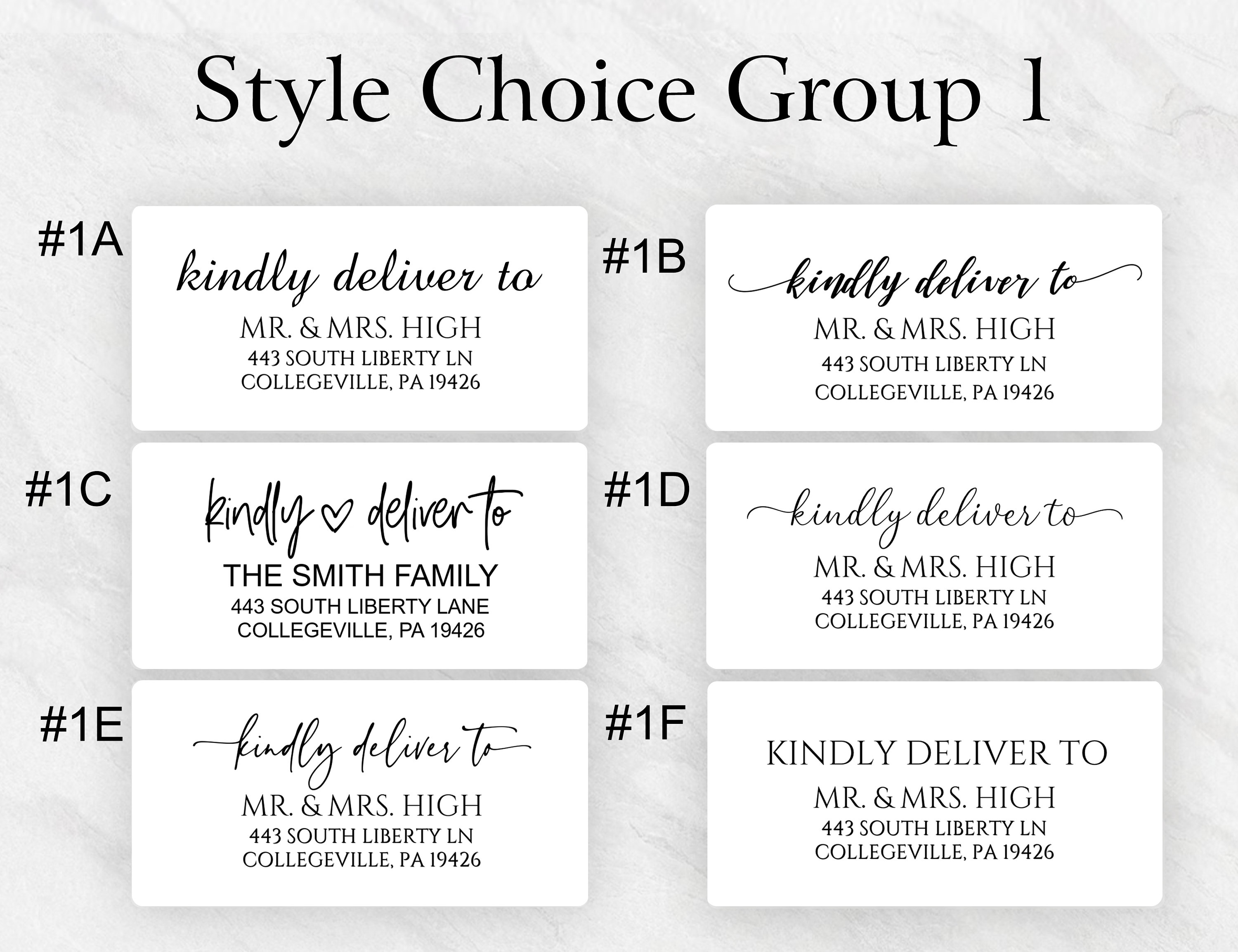 Guest Address Label Invitation Envelope/personalized Different ...