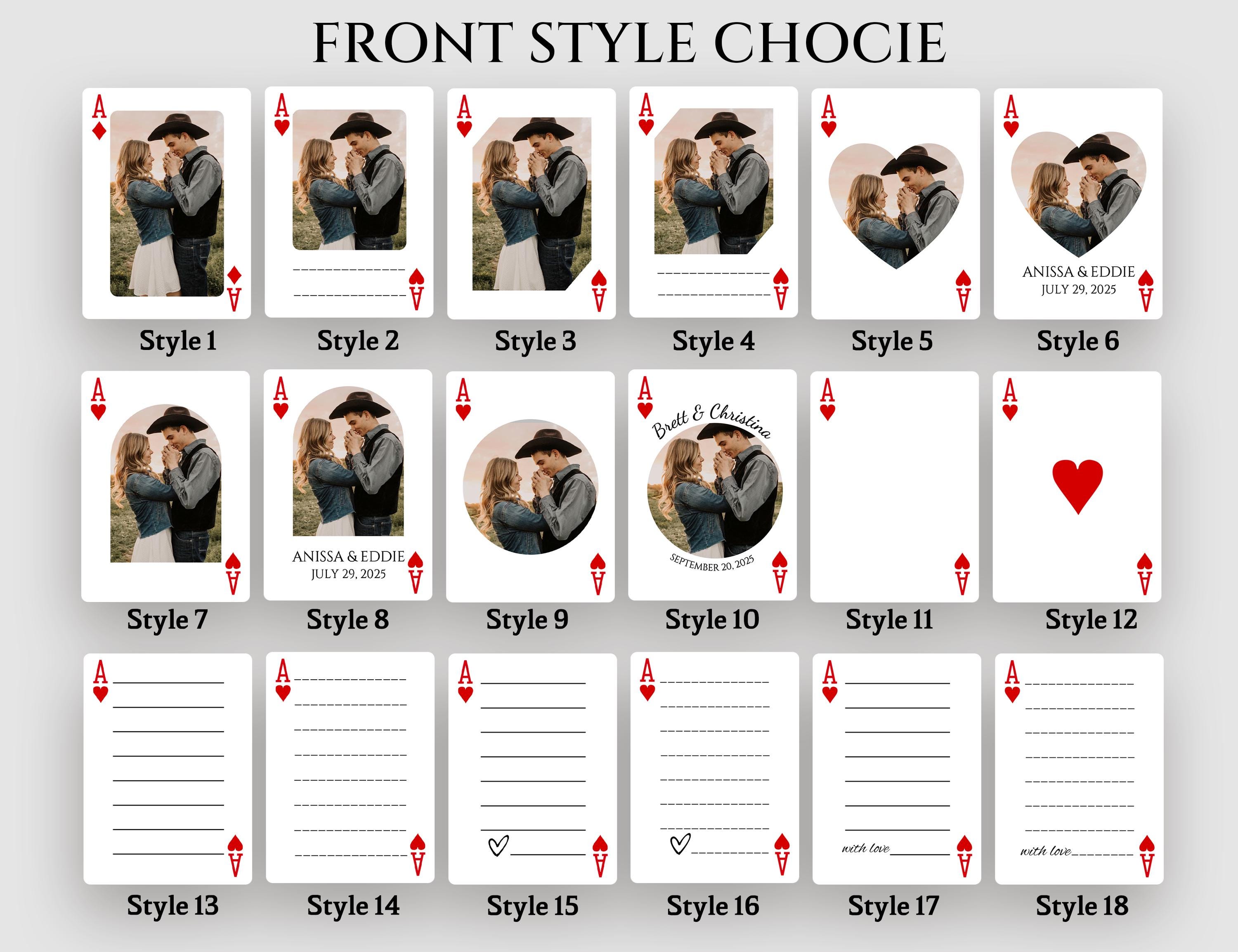 Custom Photo Card Deck/anniversary Gifts/couple's Photo Deck/gift for ...