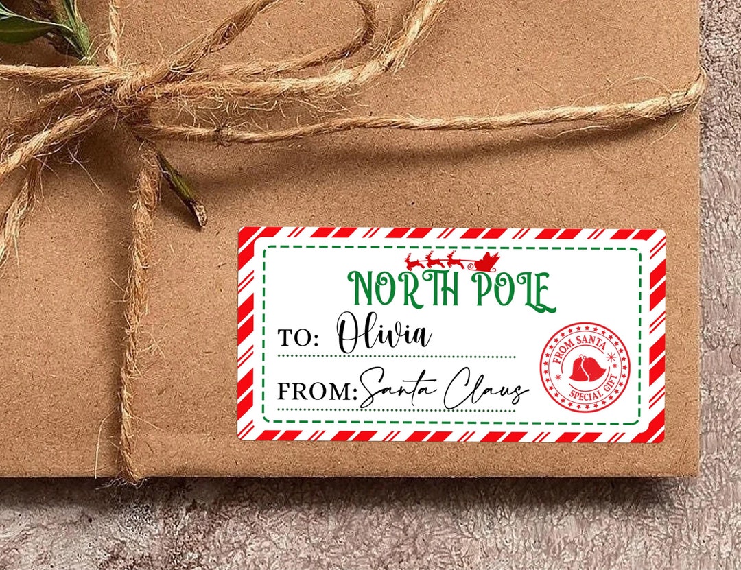 From Santa Stickers/from Santa Christmas Gift Label/personalized ...