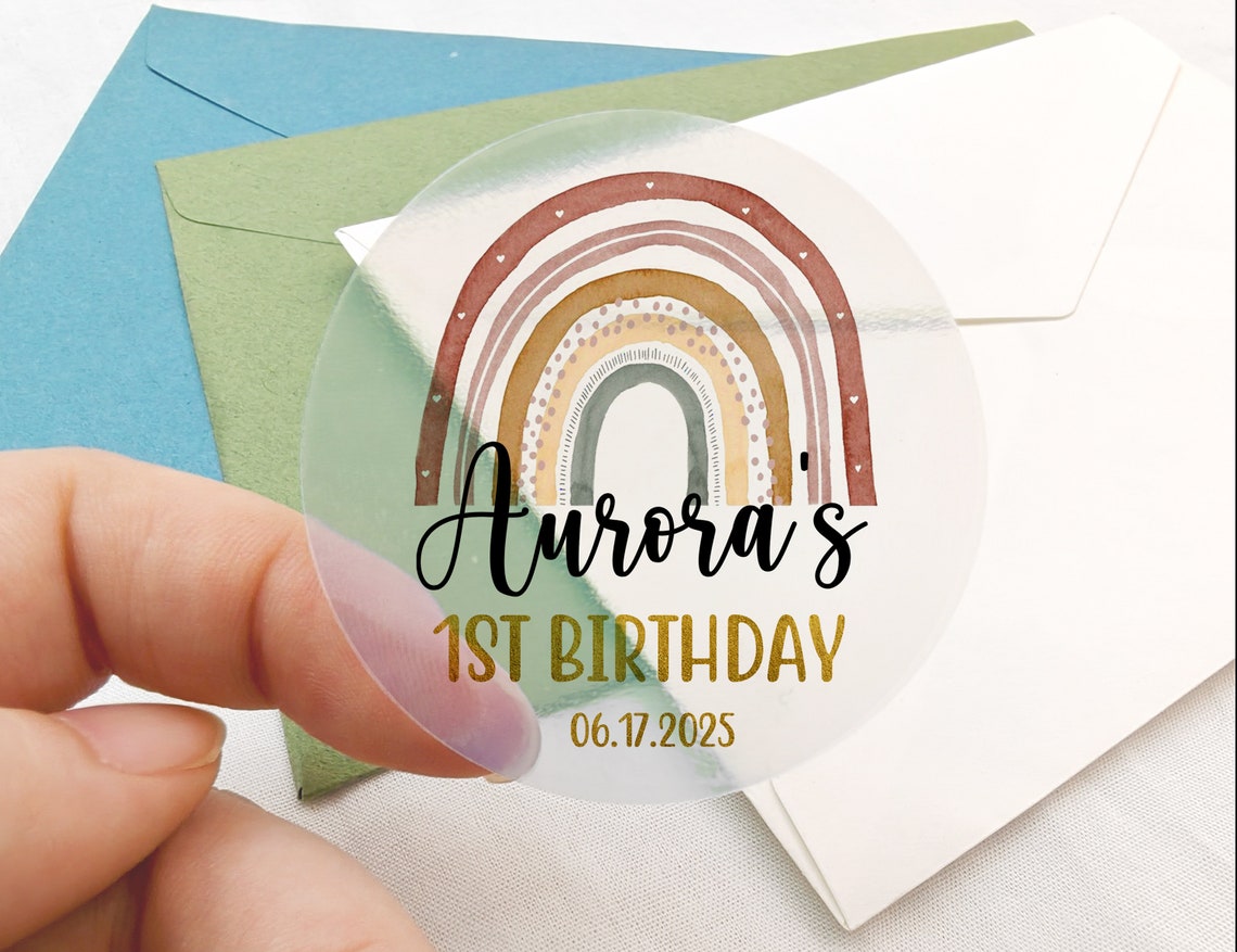 Birthday Stickers/happy Birthday Sticker/custom Birthday Favor Stickers ...